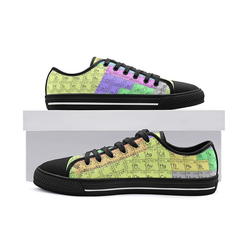 Periodic Table Low Top Canvas Shoes - STEM Goodies